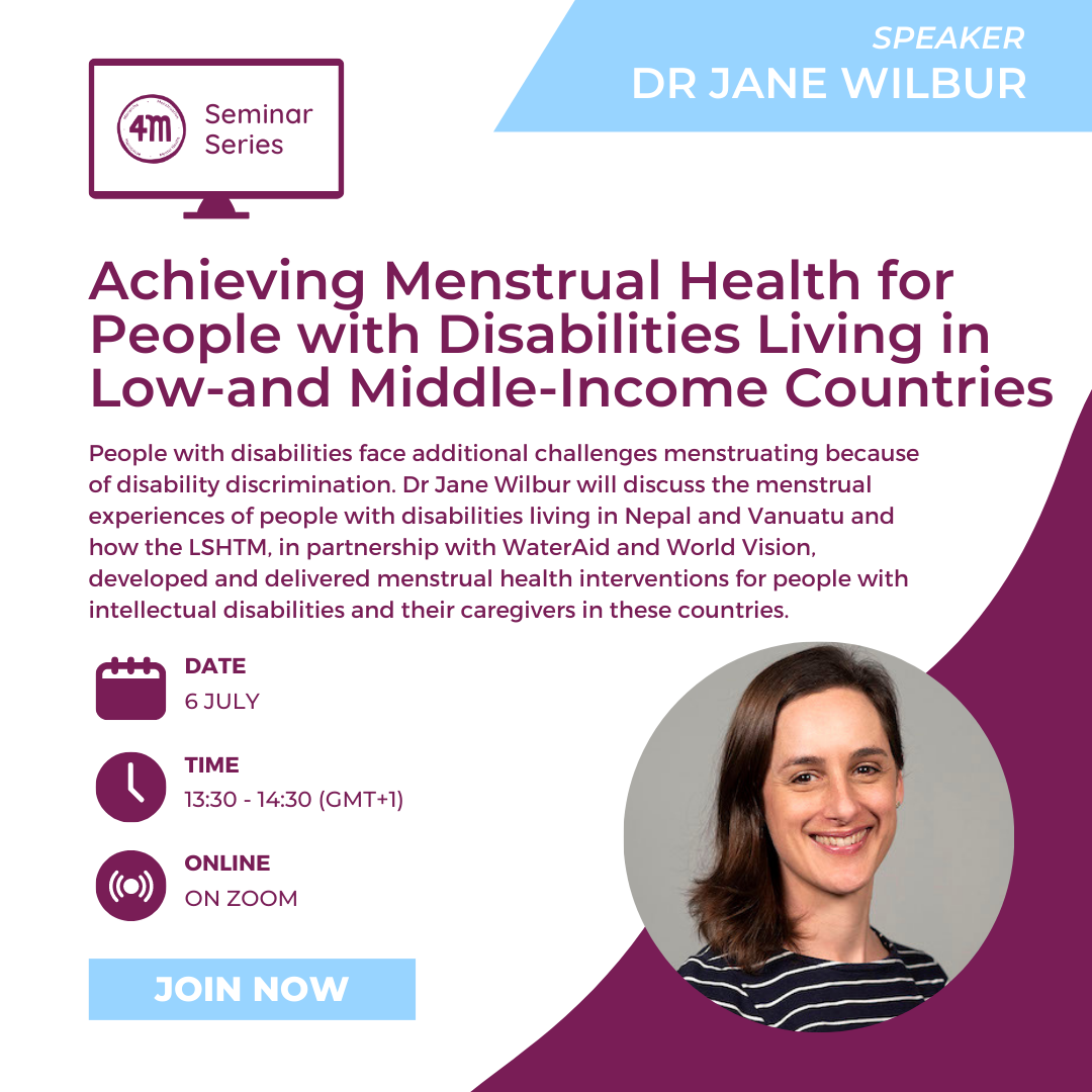 Upcoming Seminar | Achieving Menstrual Health for People with ...